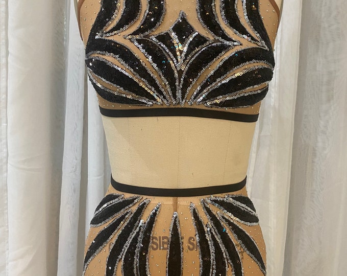Space Sci-fi Costume Sequin Costume Rhinestone Costume Bra and Shorts ...