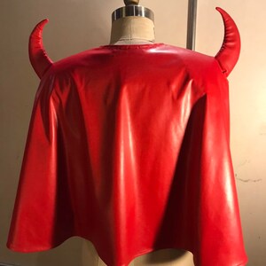 Devil Cape Devil Costume Red Vinyl Red Devil - Etsy