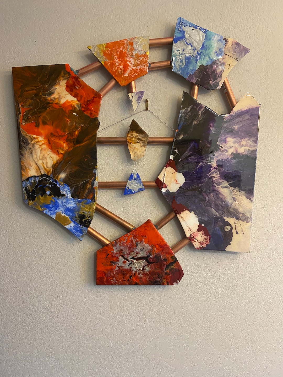 Acrylic & Glass Broken Painting - Etsy