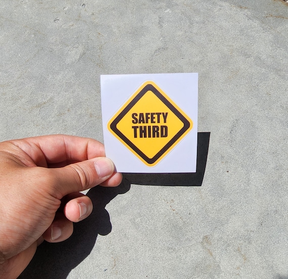 Safety Third Print Vinyl Sticker Label - Etsy