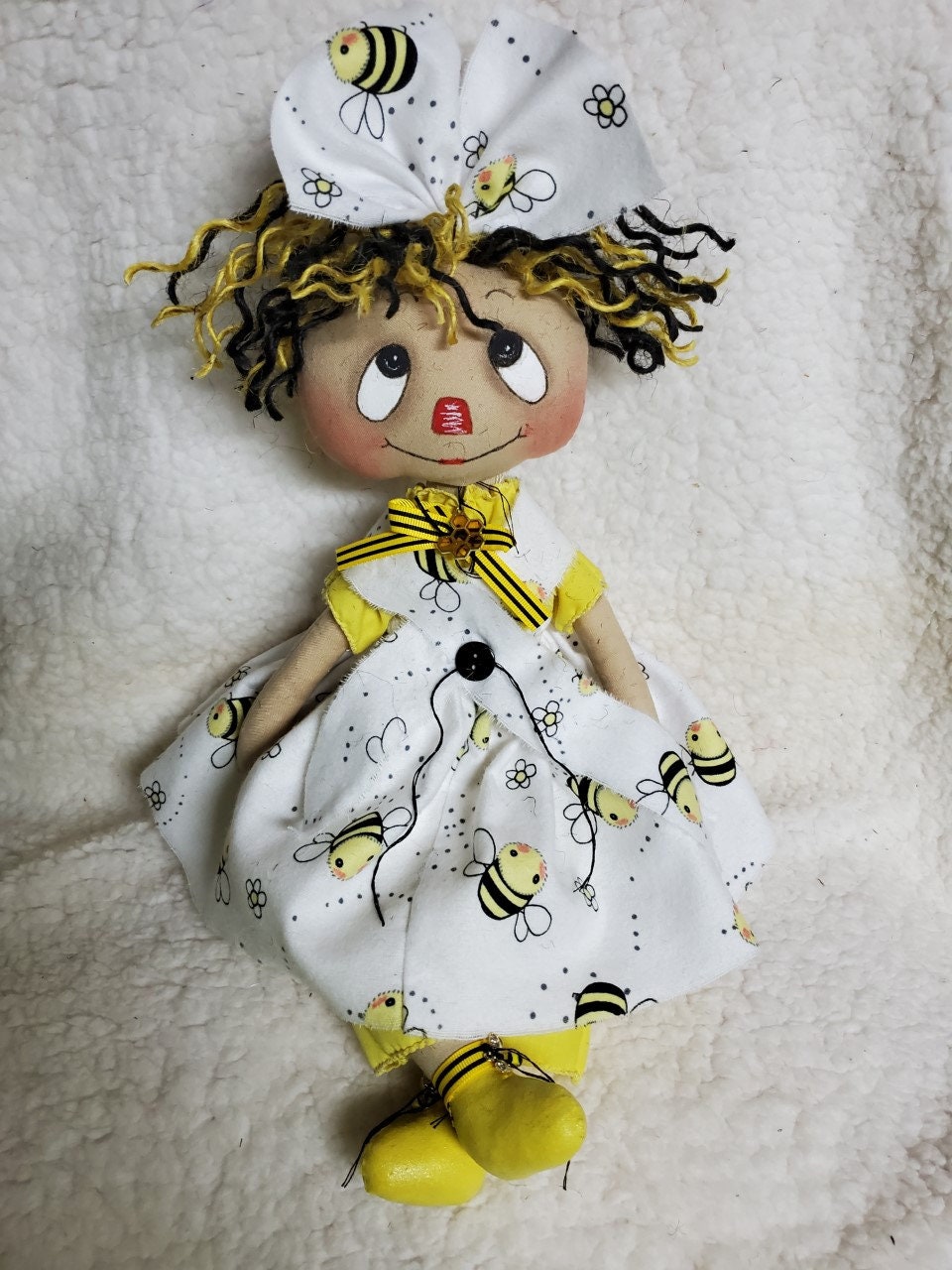 Raggedy Ann Doll Bumble Bees Spring Summer Garden - Etsy