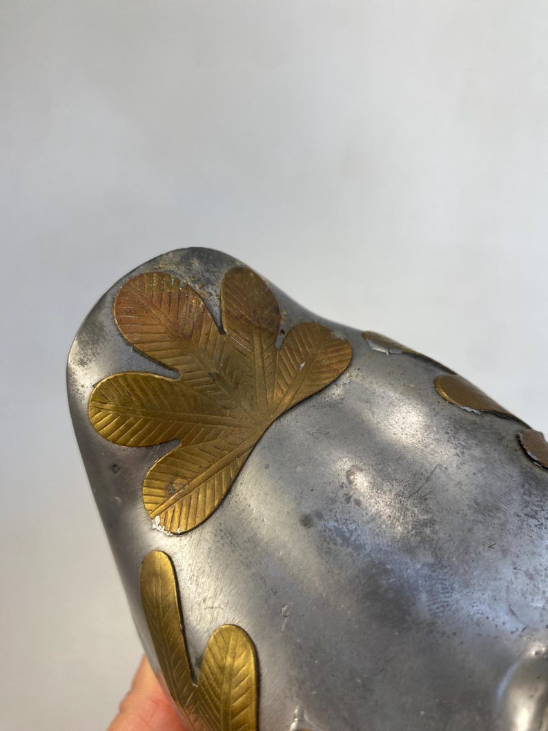Vintage Duck Lidded Dish, Pewter With Brass Feather Texture - Etsy