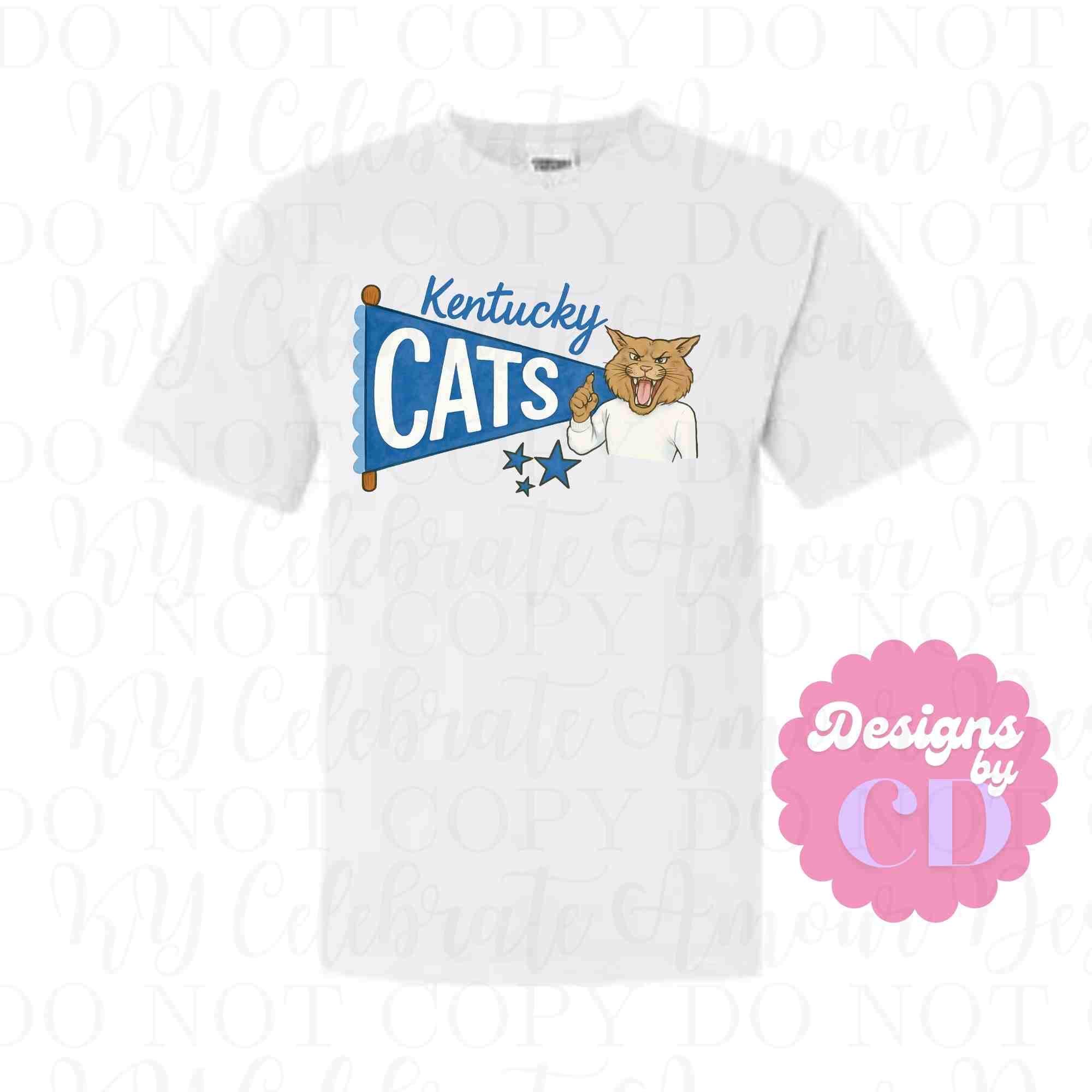 Kentucky Wildcats PNG | Retro Pennant Wildcat Mascot | UK Cats Digital ...