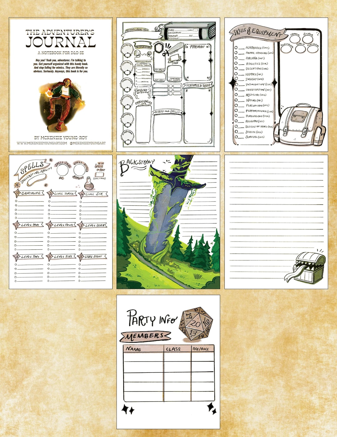 The Adventurer's Journal - TTRPG Character Sheet, Spell Tracker ...