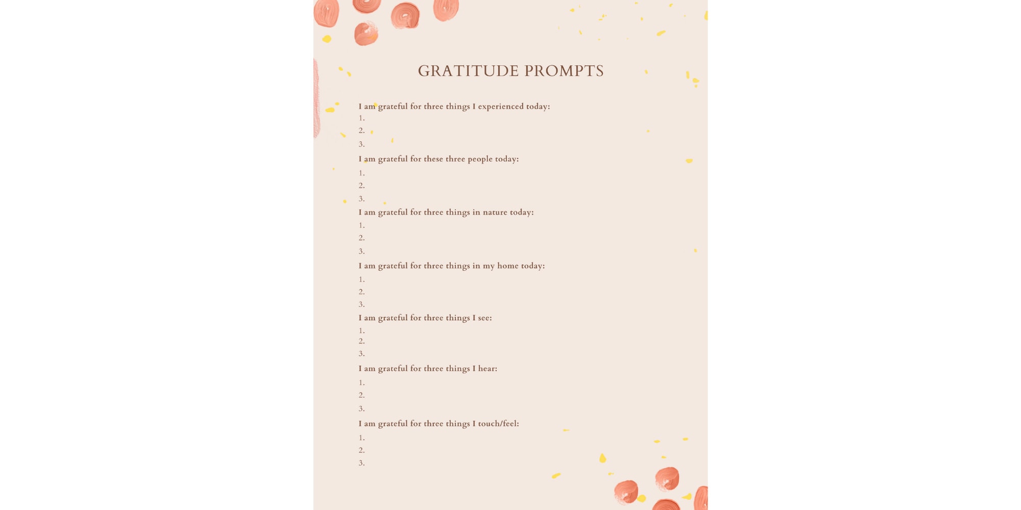 Gratitude Prompts: Positive Thinking, Mindfulness, Self-growth ...