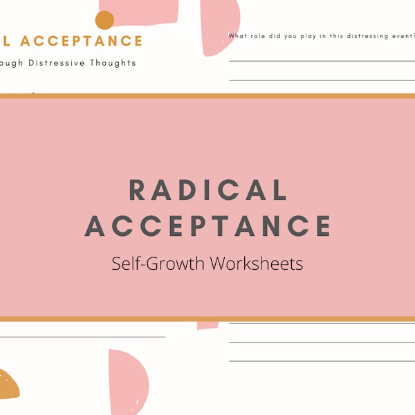 Radical Acceptance Worksheet - Etsy
