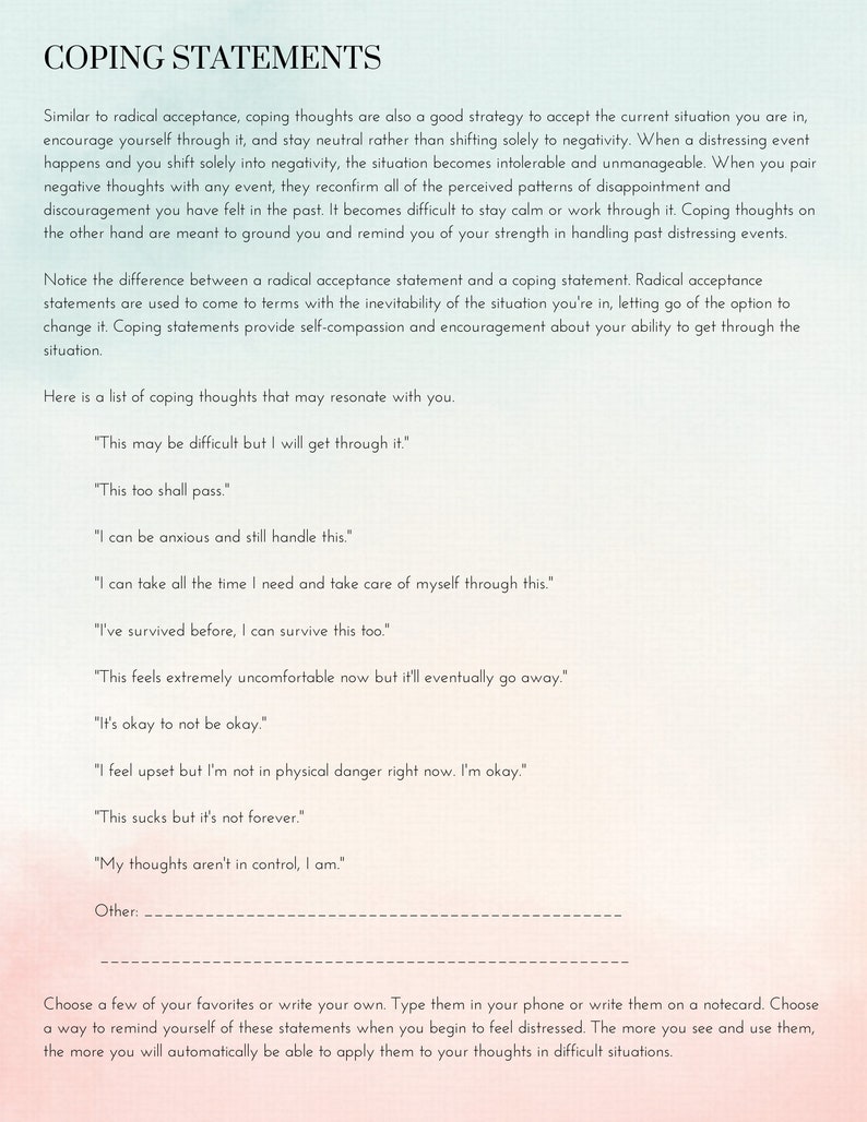 Distress Tolerance: Dialectical Behavioral Therapy, Radical Acceptance ...