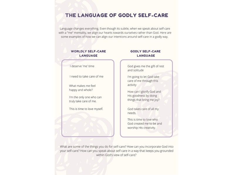 Faith and Therapy Worksheet Package: Christian, Mental Health, Wellness ...