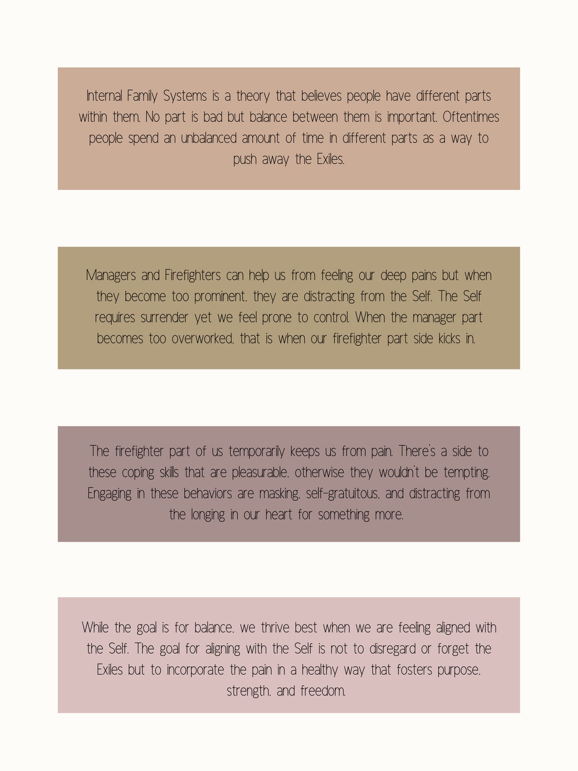 Parts Work: Internal Family Systems, Therapy Worksheet, IFS, Self ...