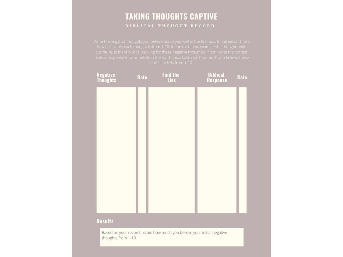 Faith and Therapy Worksheet Package: Christian, Mental Health, Wellness ...