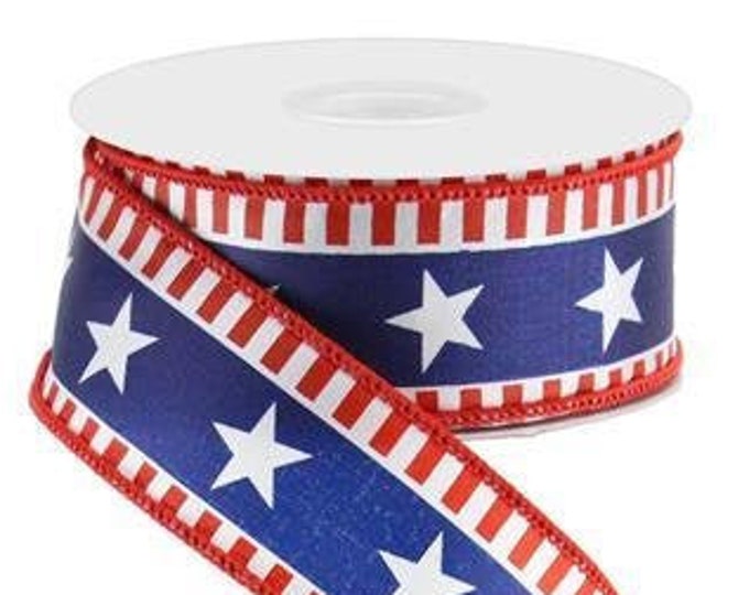 1.5 X 10yrds Stars and Stripes Patriotic Ribbon 4th of July - Etsy