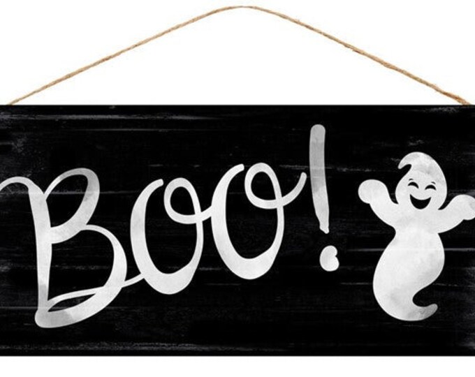 12 X 6 BOO WITH Ghost Sign - Etsy