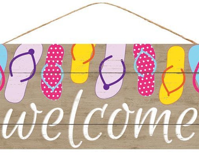 Summer Welcome Sign Flip Flop Welcome Sign Flip Flop Sign - Etsy