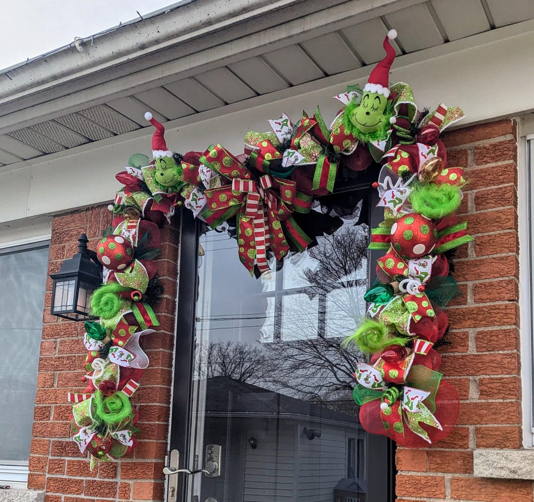 Christmas Garland, Grinch Garland, CHRISTMAS GARLAND, Door Garland ...