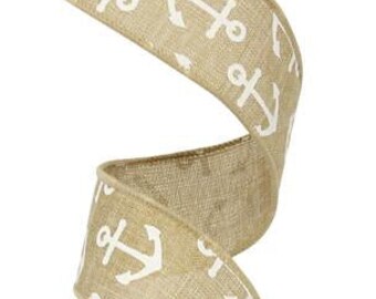 Nautical Wired Ribbons - Etsy