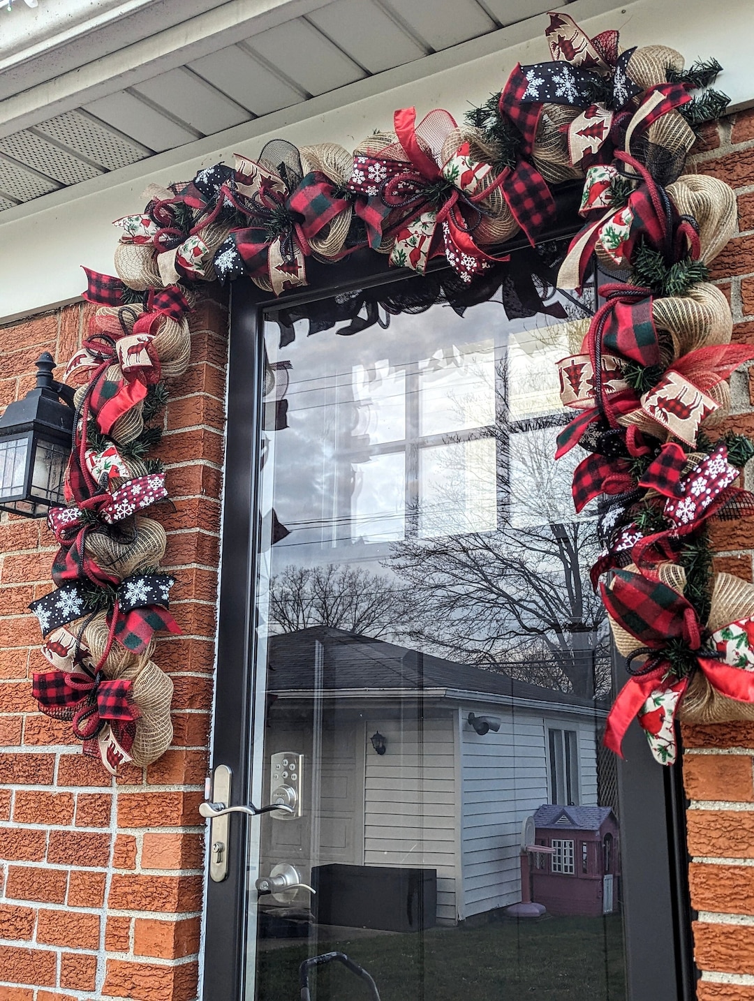 GARLAND, CHRISTMAS GARLAND, Door Garland, Mantle, Mesh Christmas ...