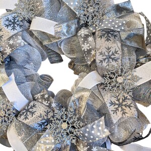 Winter Wreath, Snowflake Wreath, Winter Wreaths, Silver Wreaths, Winter ...