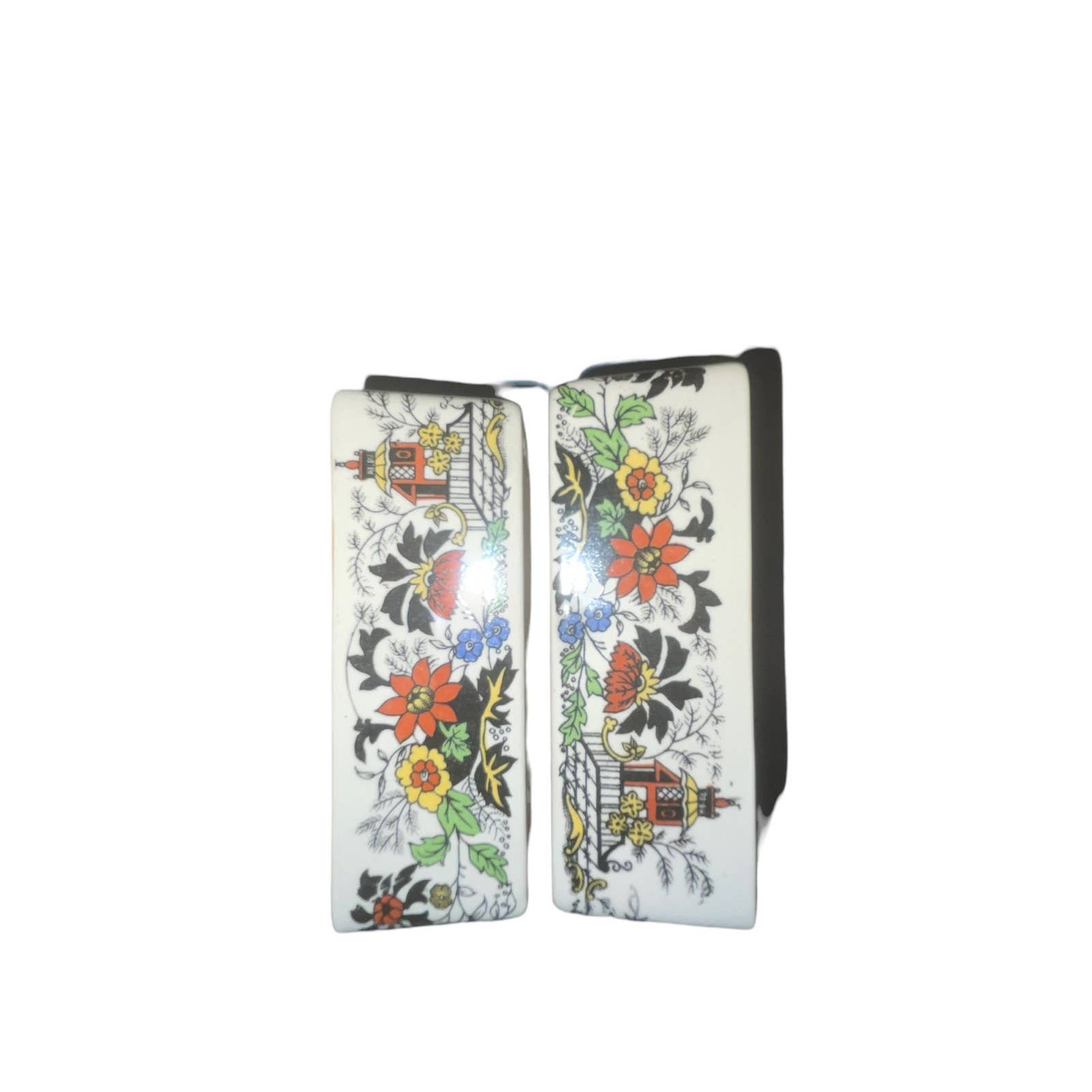 Vintage Two Sandland Ware Flower Pattern Porcelain Candy Box White - Etsy