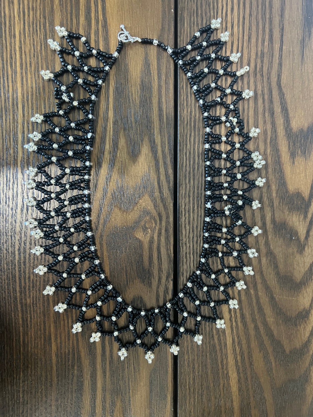 Necklace Handmade is Made With Glass Sead Beads Strictly by Hand I Can ...