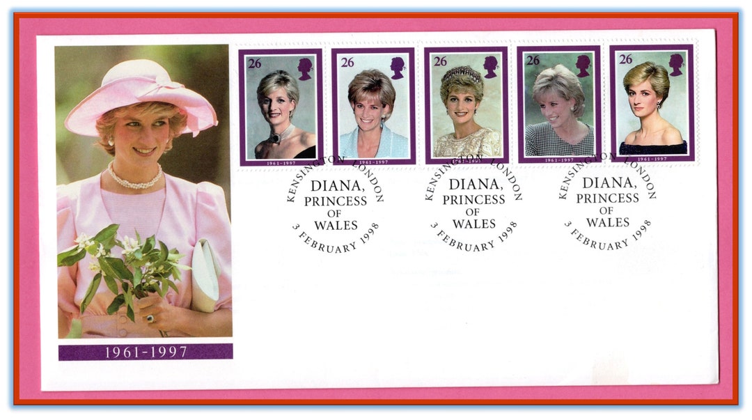 GB Princess Diana Memorial Set on First Day Cover - Etsy