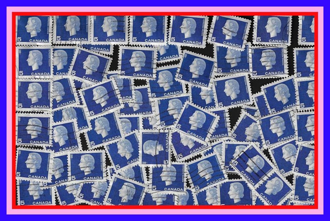 100 Queen Elizabeth Stamps Blue Stamps by Color Stamp Art Projects ...