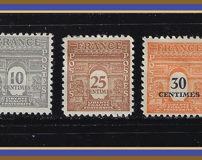 France Allied Military Alliance Stamps 1944 - Etsy