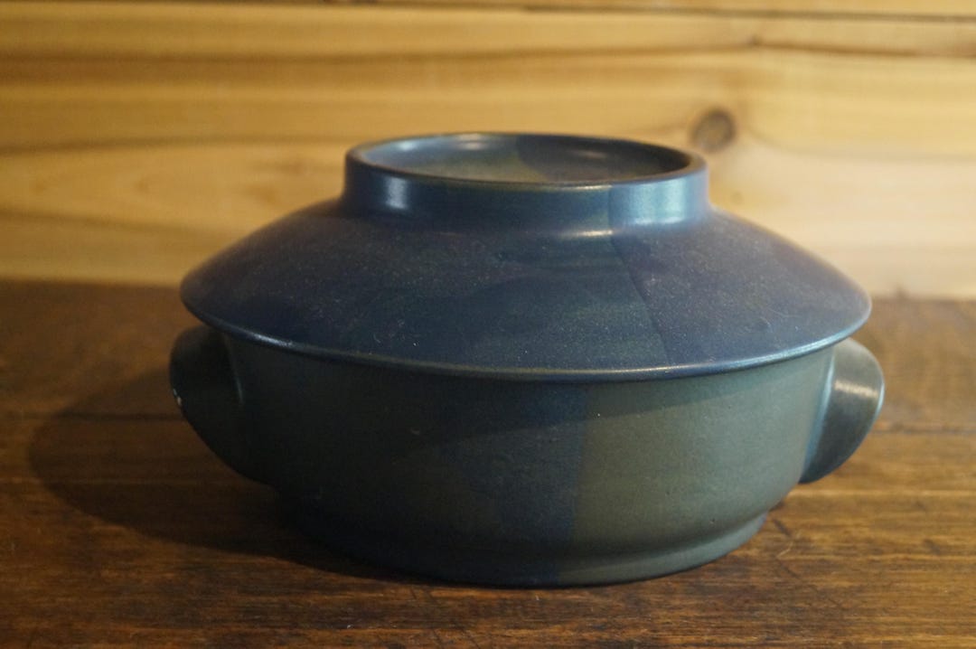 TAI-TAU Nancy Patterson Lamb Blue Pottery Casserole Dish, MCM Iron ...