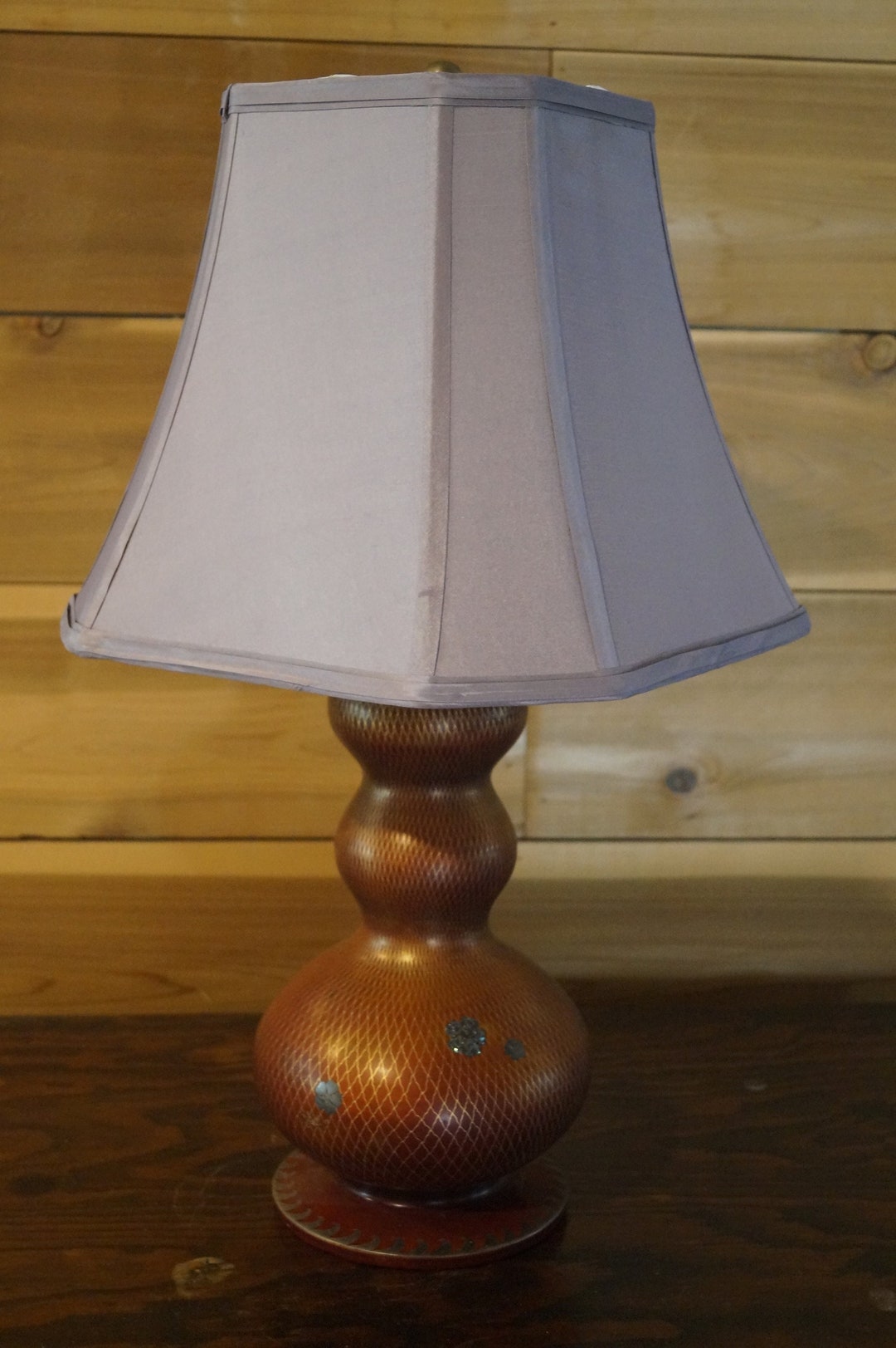 1950s Japanese Maruni Lacquerware Triple Gourd Table Lamp Made in ...