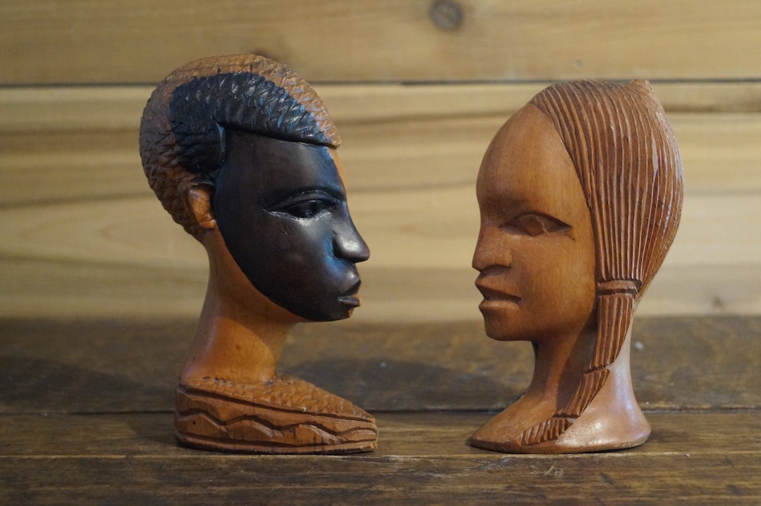 African Carved Wood Male and Female Carving, Tribal African Carvings - Etsy
