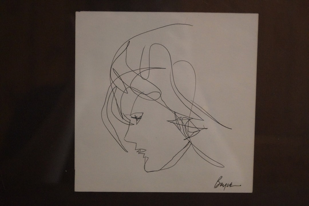 Vintage Pen and Ink Line Drawing Portrait - Etsy