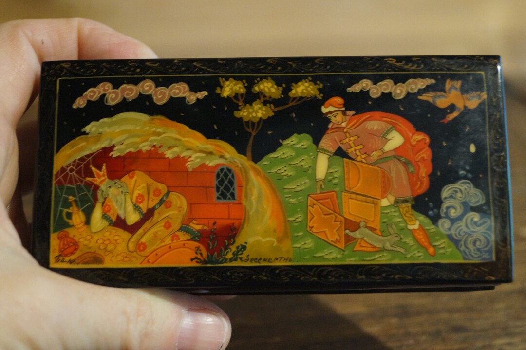 Hand Painted Russian Lacquer Box - Etsy