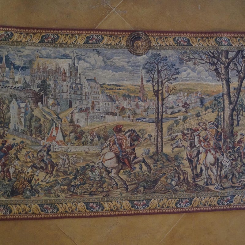Hunting Tapestry Antique - Etsy