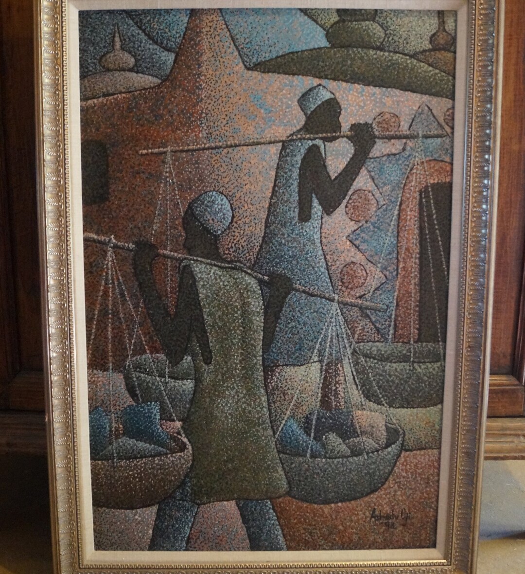 Vintage Ashiedu Oji African Men Oil Painting - Etsy