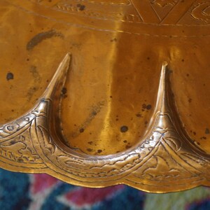 Mid Century Copper Turkish Tea Table, Etched Turkish Tray Table - Etsy