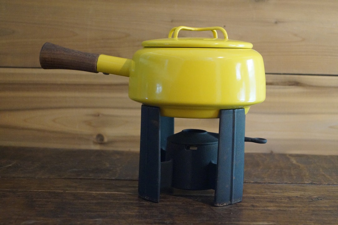 Vintage Dansk Mid-century Modern Yellow Fondue Pot - Etsy