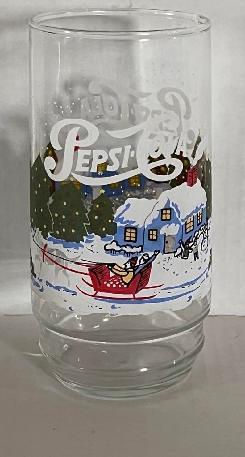 Pepsi Christmas Winter Scene Glassware Qty 1 - Etsy