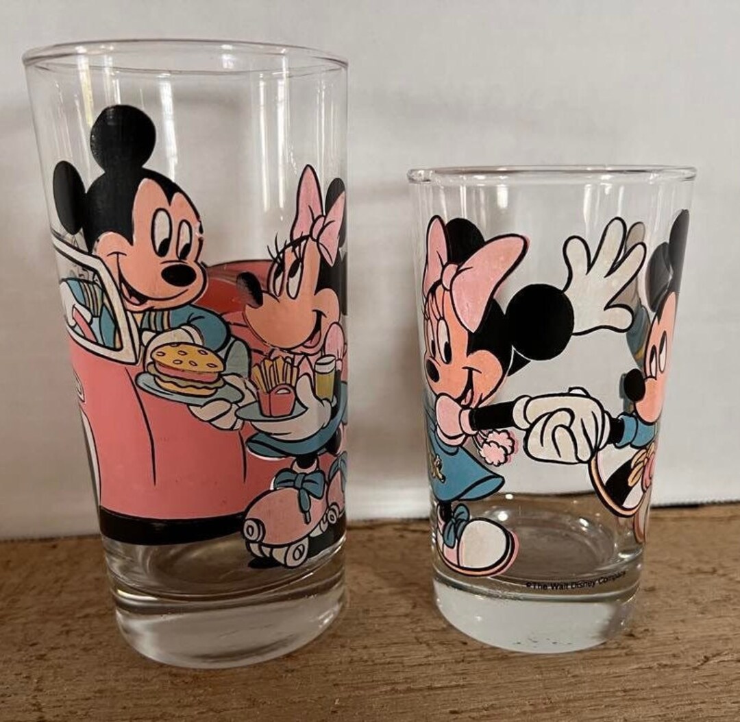 Walt Disney Mickey and Minnie Glasses - Etsy