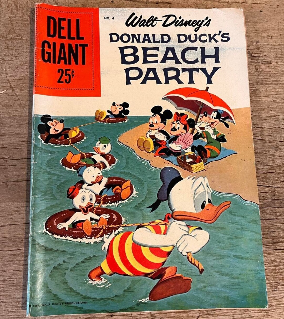 Walt Disney Donald Duck Beach Party Comic Book 6-dell Giant 1959 - Etsy