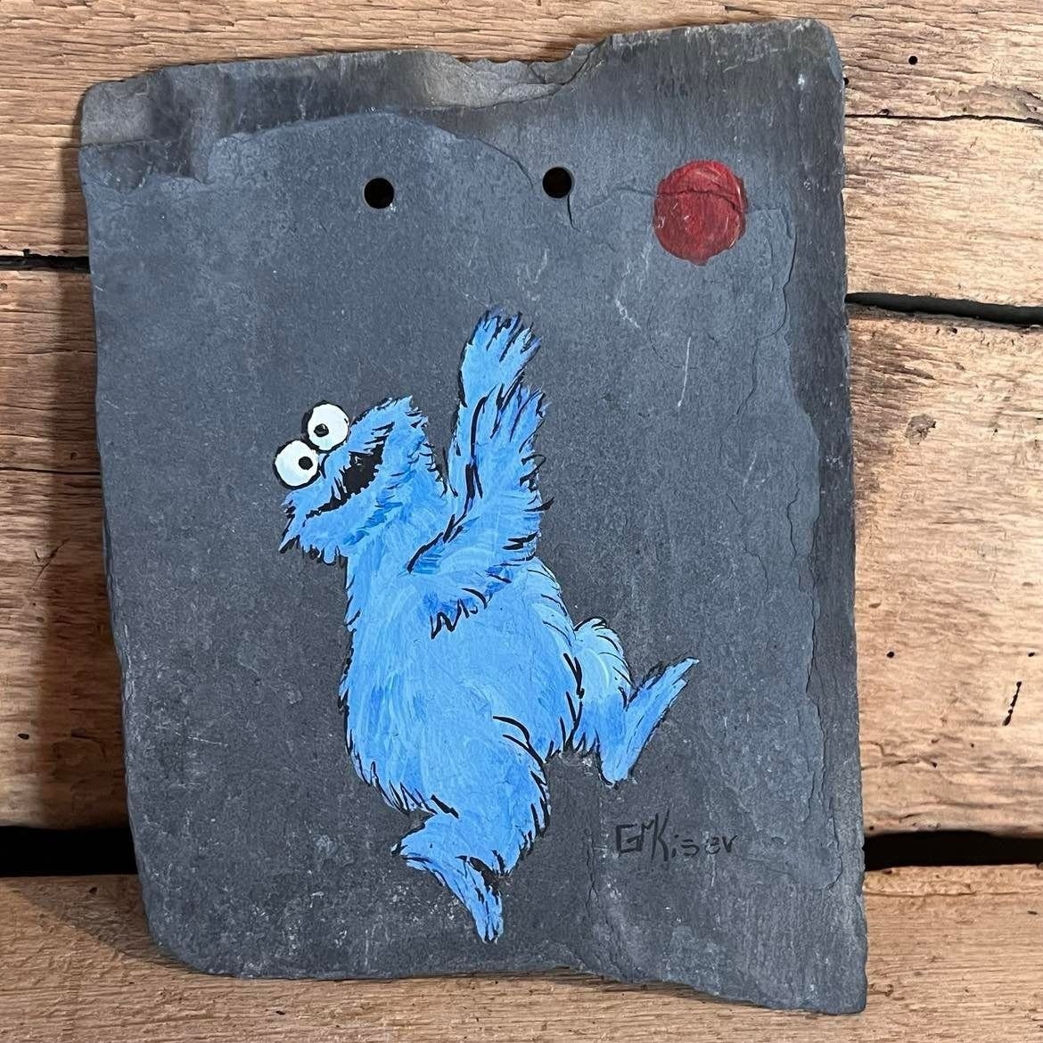 Sesame Street Handpainted Vintage Characters on Slate Hangers - Etsy