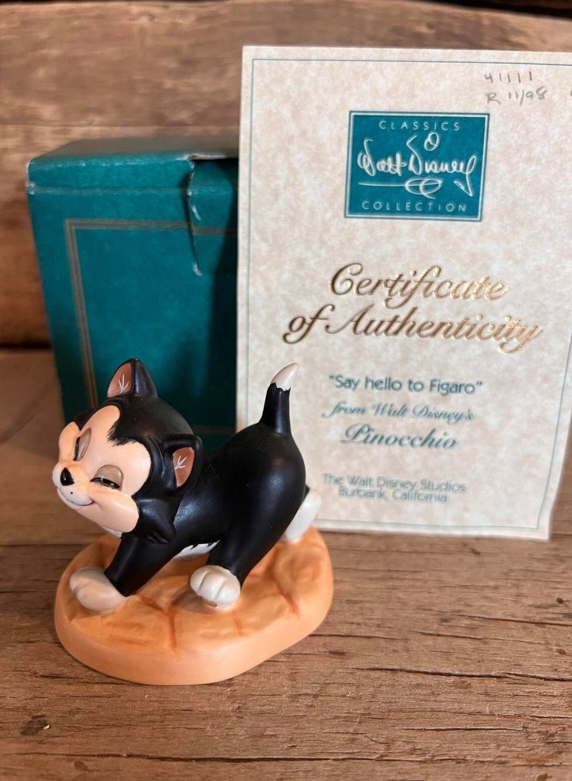 Disney WDCC say Hello to Figaro Pinocchio 1996 - Etsy