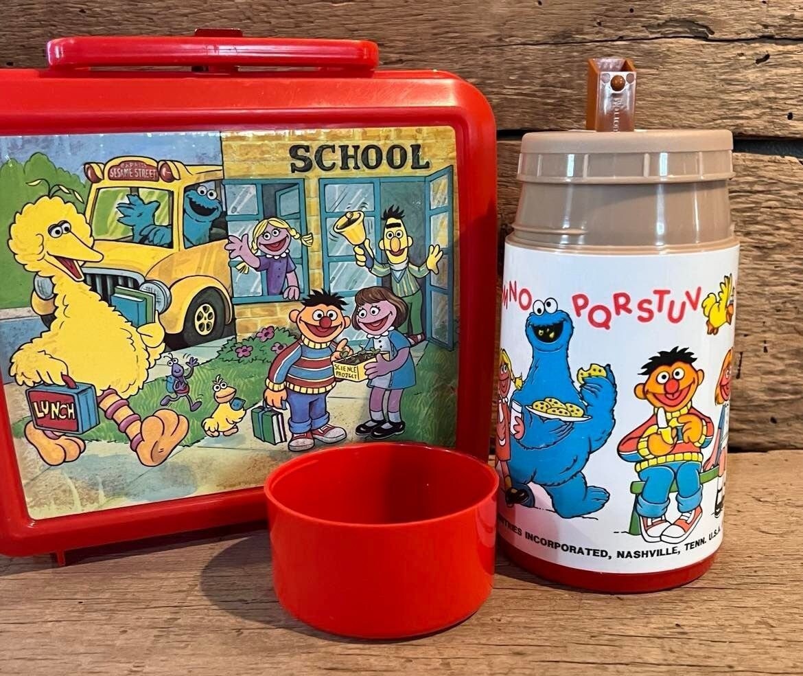 Sesame Street Lunch Box Complete With Thermos - Etsy