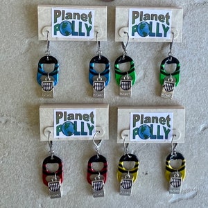 Crayons 4-color Soda Pop Tab Earrings - Colorful, Crayons, Recycled ...