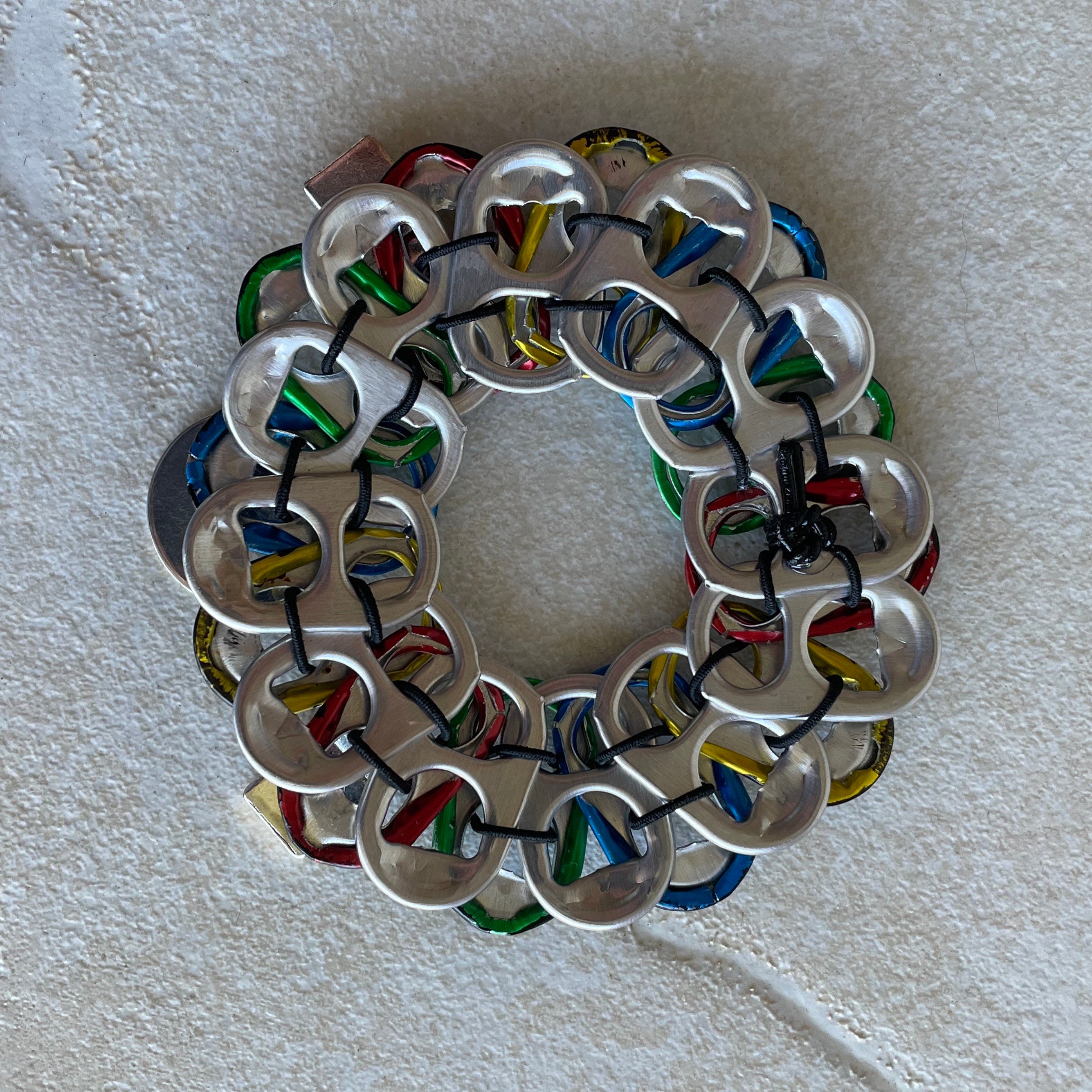 Crayons 4-color Soda Pop Tab Bracelet - Colorful, Crayons, Recycled ...