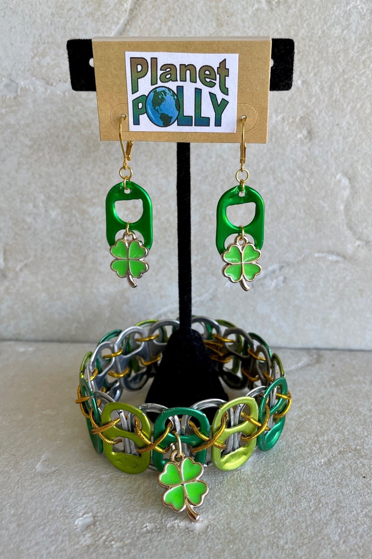 St. Patricks Day Soda Pop Tab Bracelet Green Shamrock - Etsy UK