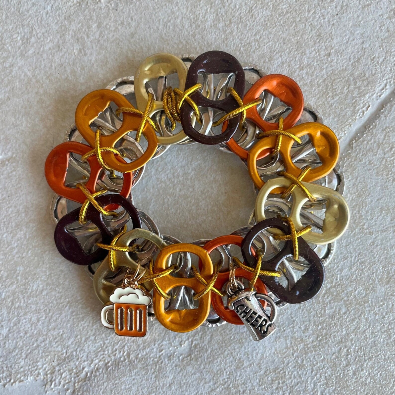 Beer Tab Bracelet soda pop tabs beer themed brew pub | Etsy