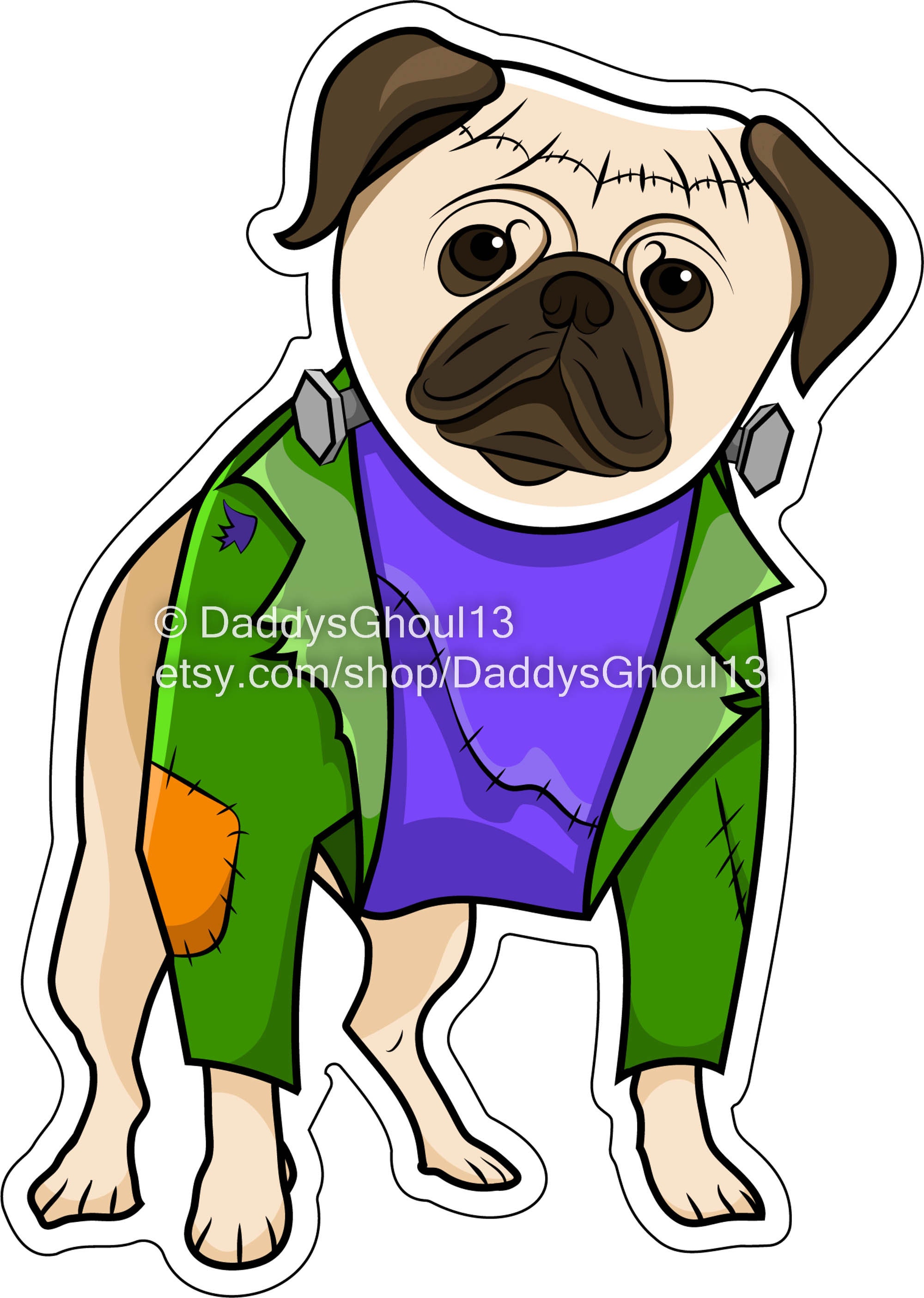 Monster Mash Sticker Pack! Full Set of Dogs in Halloween Costume ...