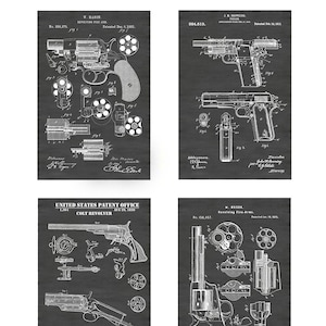 Colt Firearms Patent Print Set of 4 Colt Revolvers Poster - Etsy