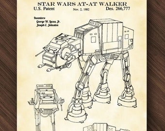 Girl Walking AT-AT Decal / Sticker Star Wars Walker - Etsy