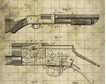 Shotgun blueprint | Etsy