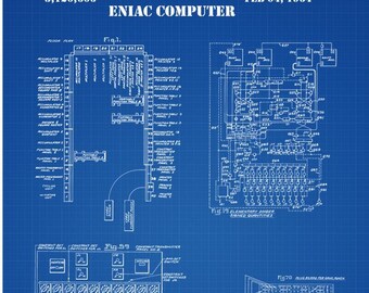 First Computer Poster Computer Patent Hollerith Machine | Etsy